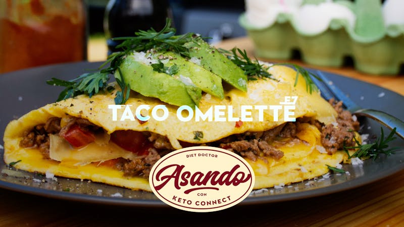 Taco omelette cetogénico —receta de brunch— Diet Doctor