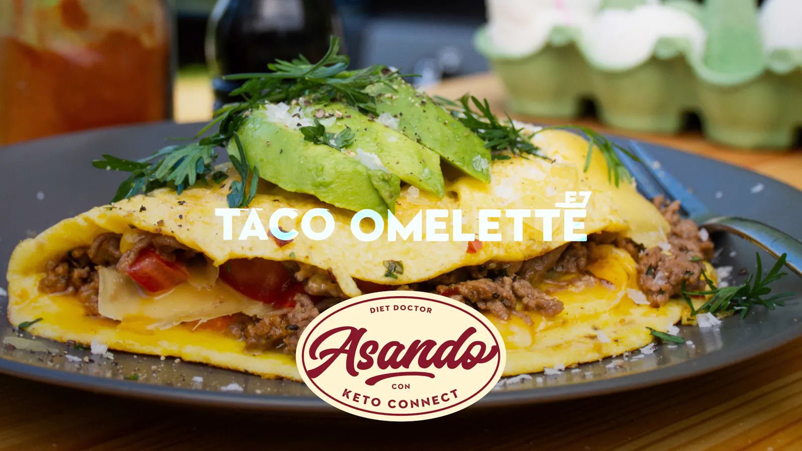 Taco omelette cetogénico —receta de brunch— Diet Doctor