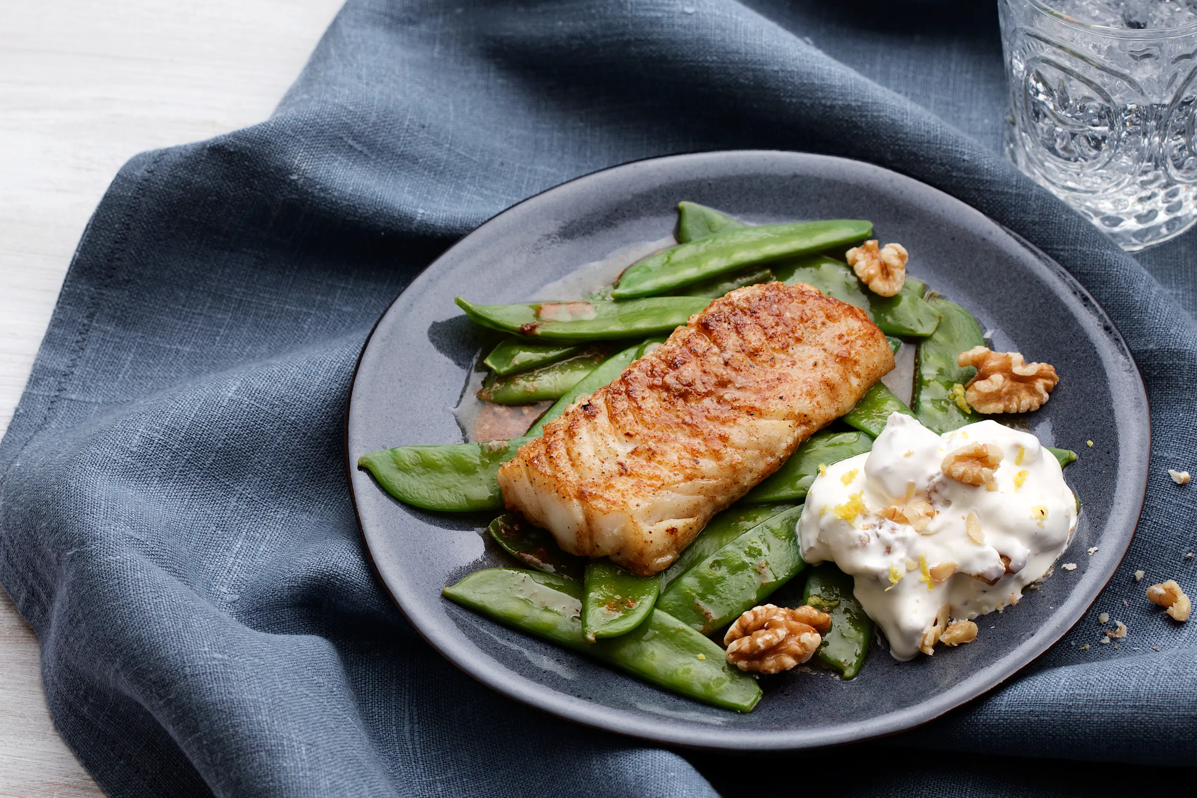 Keto Fried Fish with Walnut Dip - Recipe - Diet Doctor