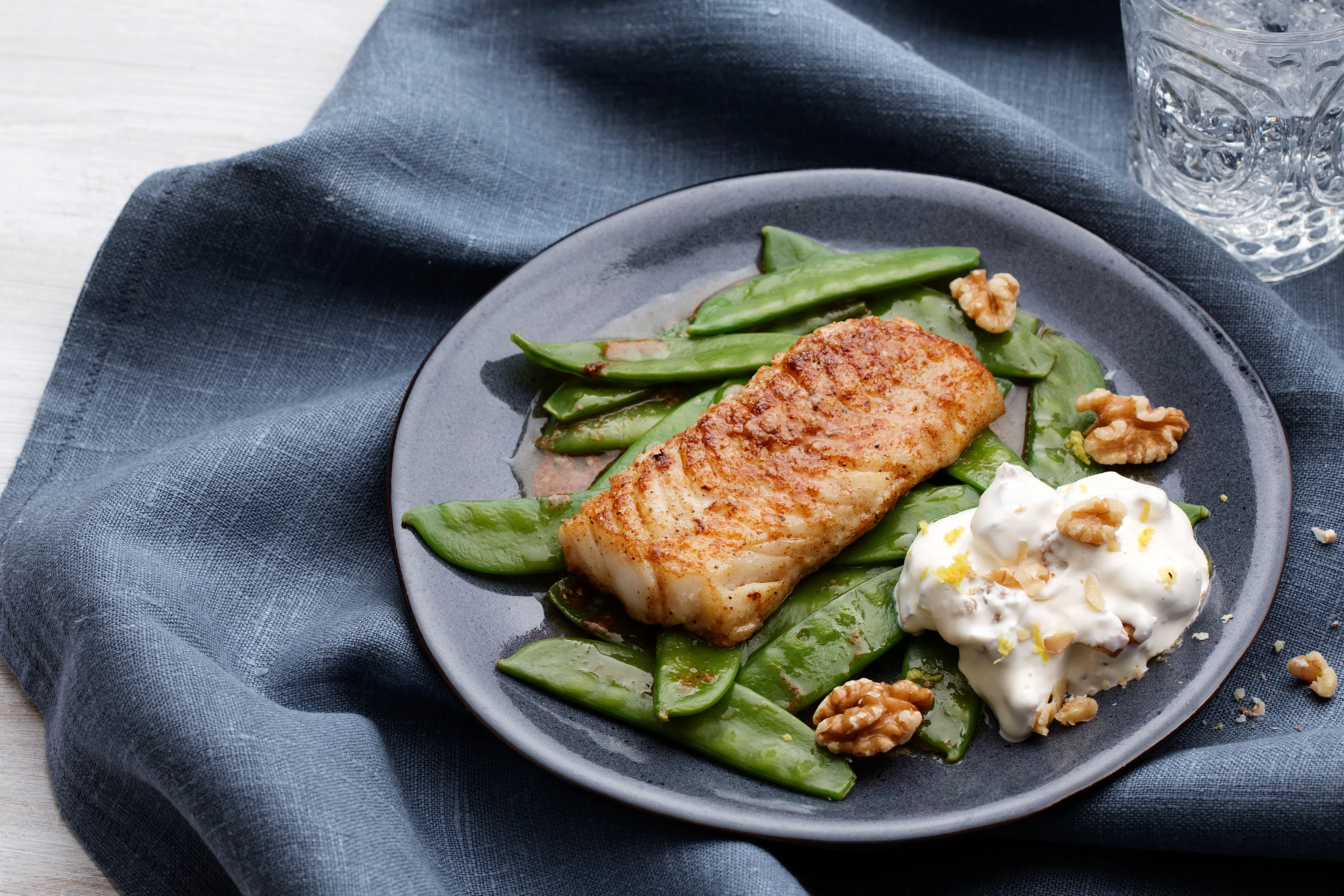 Keto Fried Fish with Walnut Dip - Recipe - Diet Doctor
