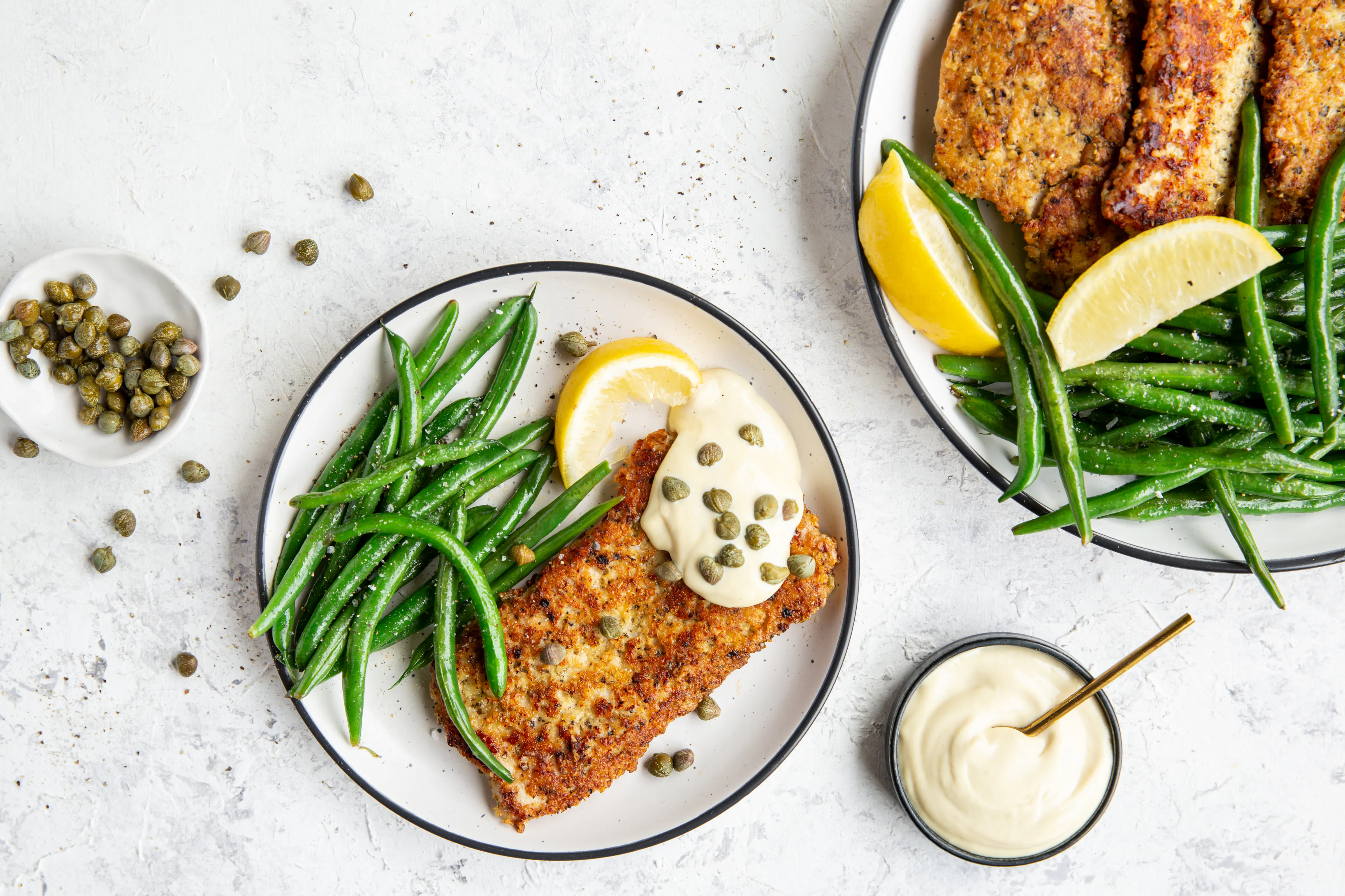 Keto Turkey Schnitzel with Green Bean Fries - Recipe - Diet Doctor