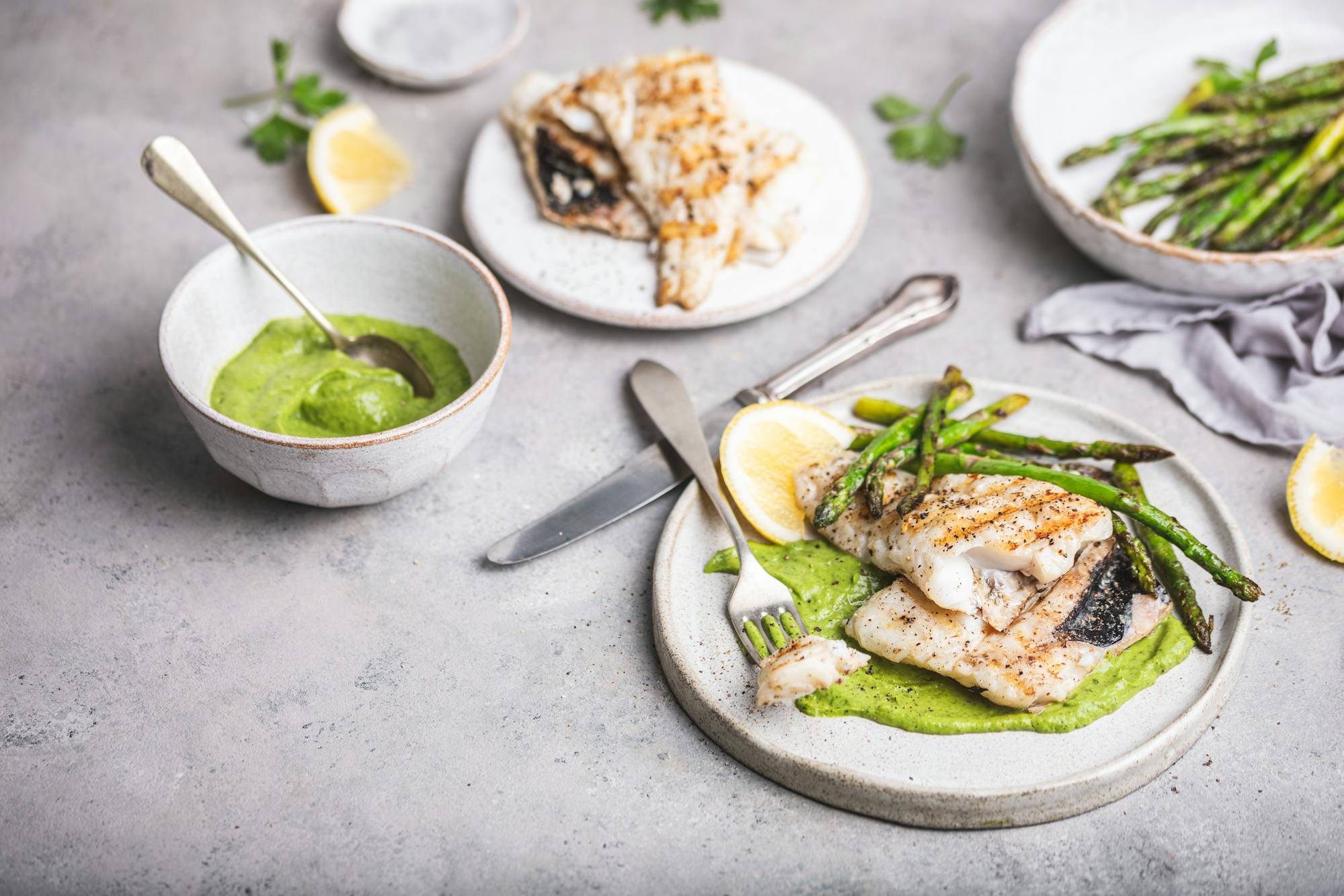Hake Fish with Wild Asparagus - High Protein Recipe - Diet Doctor
