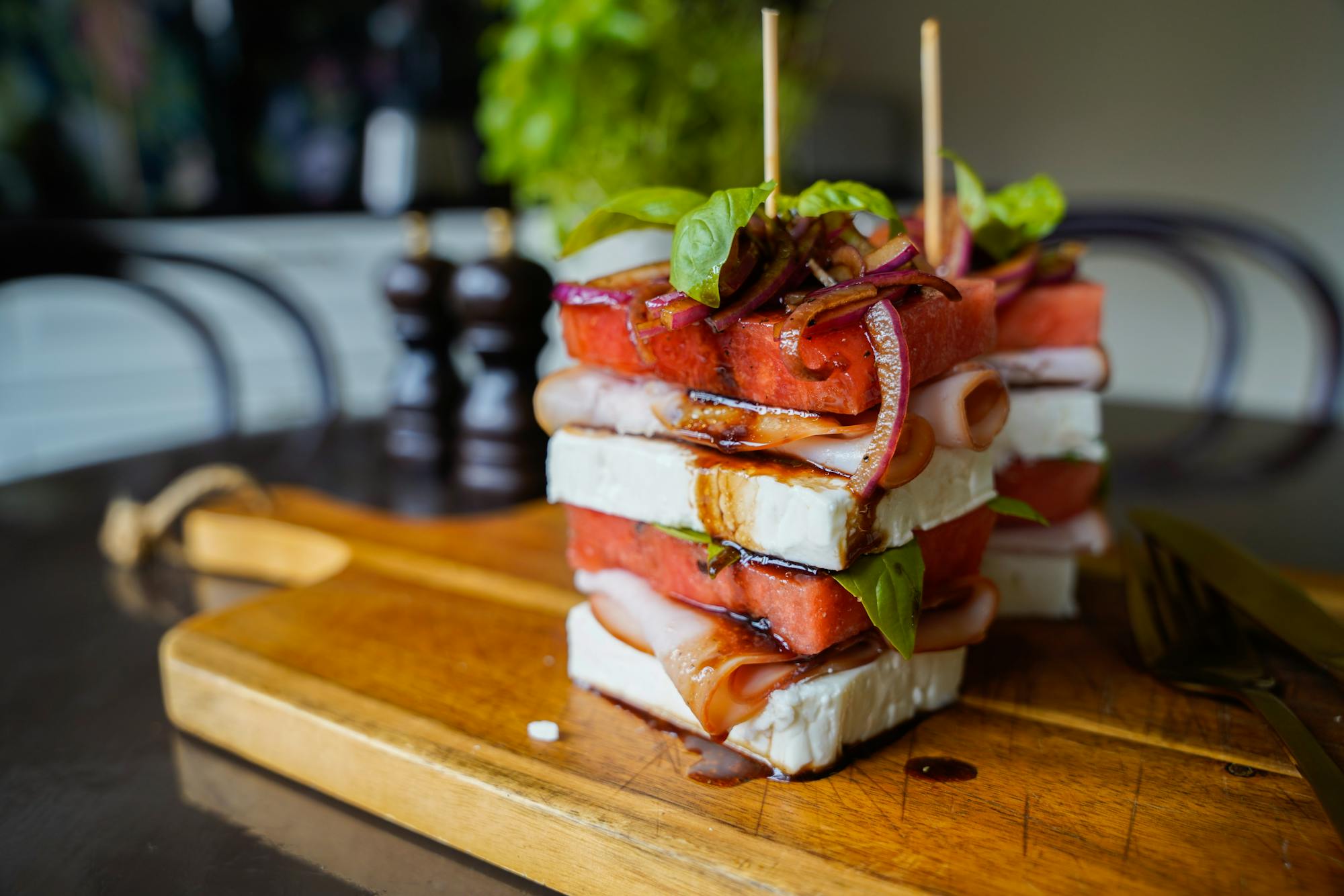 Feta Cheese and Watermelon Tower - No Cook Recipe - Diet Doctor